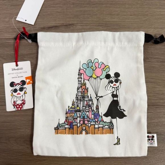Disney | Bags | Exclusive Disney Hong Kong White Drawstring Bag | Poshmark